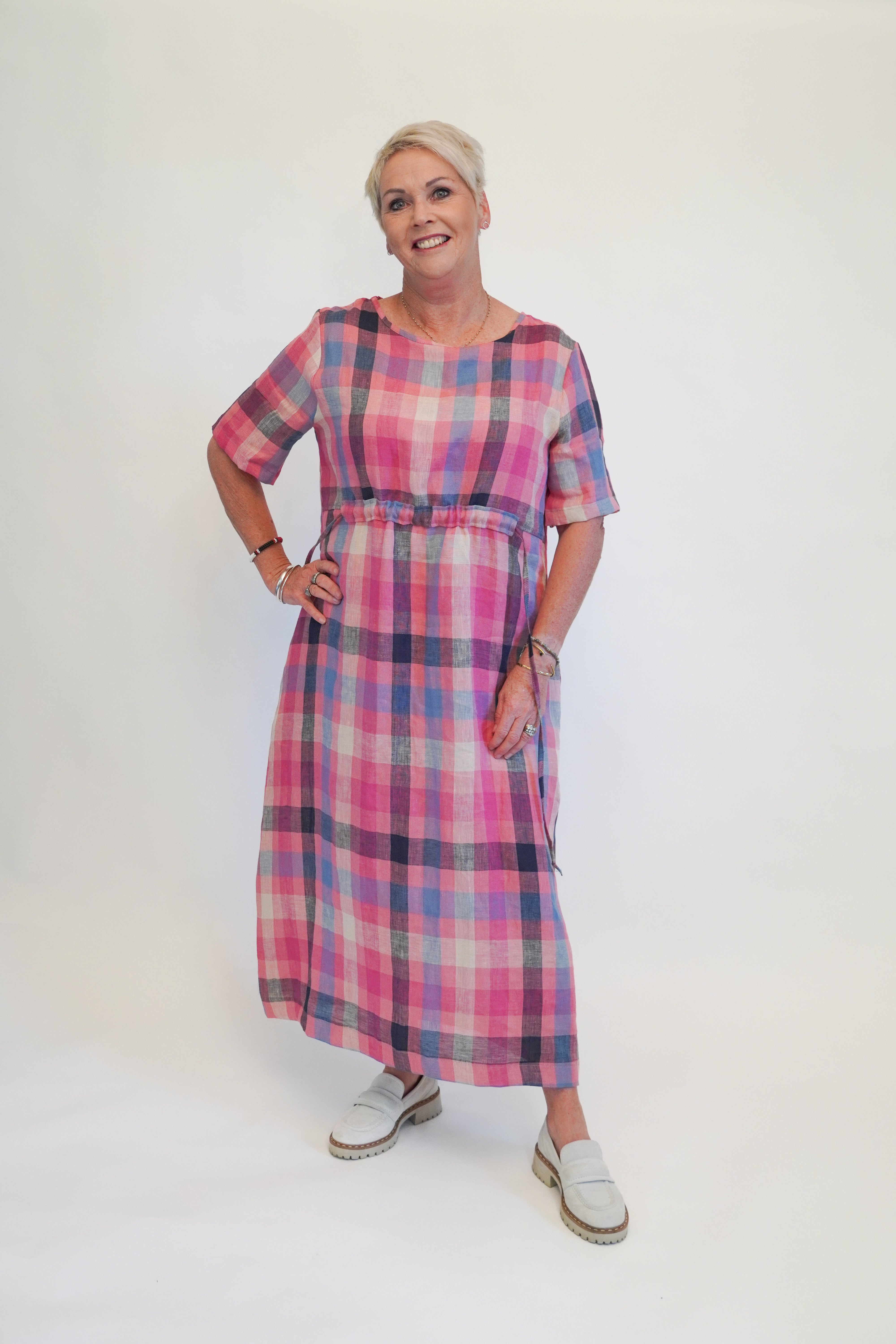 Hey Jude Dress - Pink Check – ChristinZ Clothing